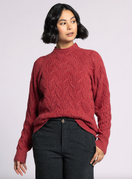 Amal Sweater -- Heather Raspberry – The Flourish Market