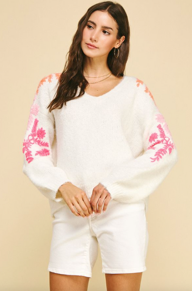 Alexandra Sweater -- Ivory – The Flourish Market